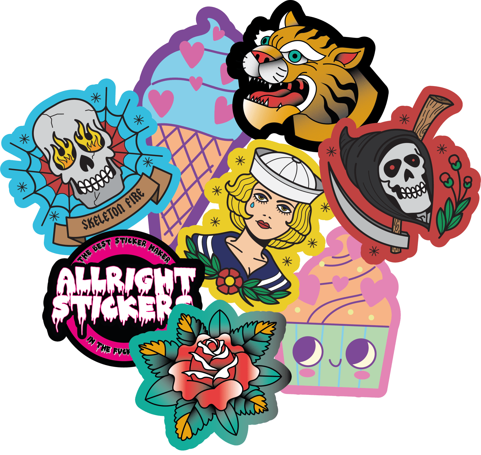 MUESTRAS PEGATINAS | Allright Stickers®