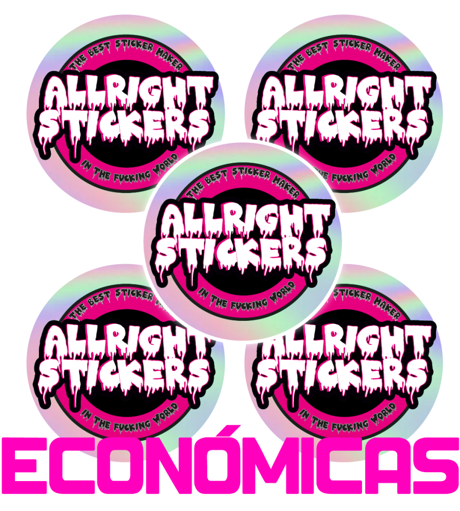PEGATINAS CIRCULARES VINILO ECONOMICO HOLOGRAFICA | Allright Stickers®
