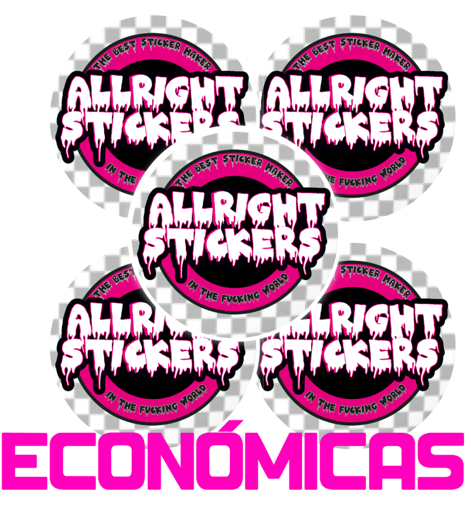 PEGATINAS CIRCULARES VINILO ECONOMICO TRANSPARENTES | Allright Stickers®