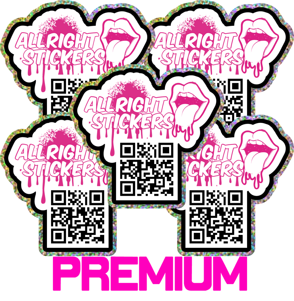 PEGATINAS CÓDIGO QR VINILO PREMIUM GLITTER | Allright Stickers®