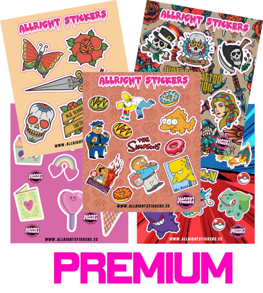 HOJAS DE PEGATINAS PERSONALIZADAS VINILO PREMIUM | Allright Stickers®